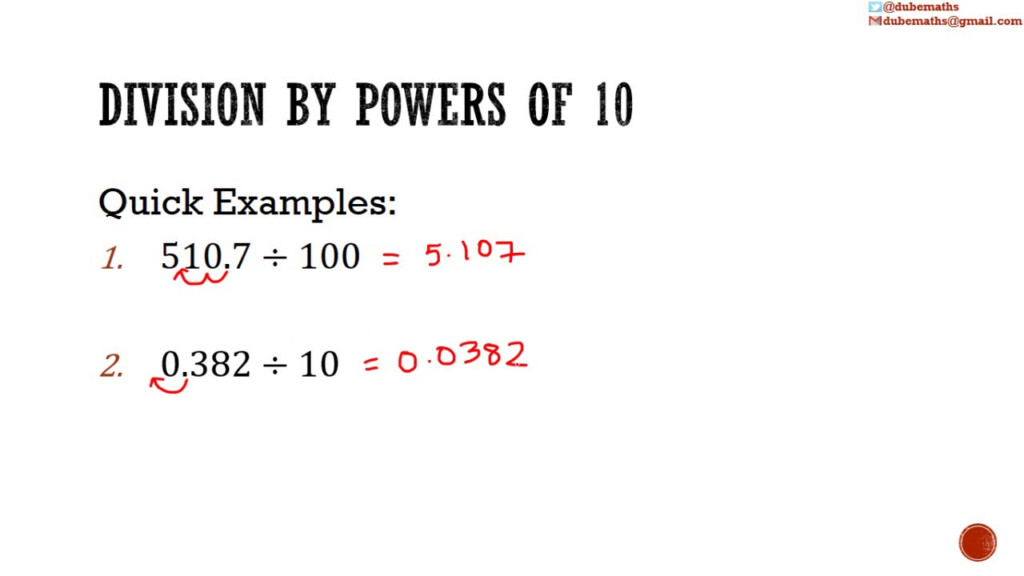 Dividing Decimals By Powers Of 10 Worksheets Decimalworksheets